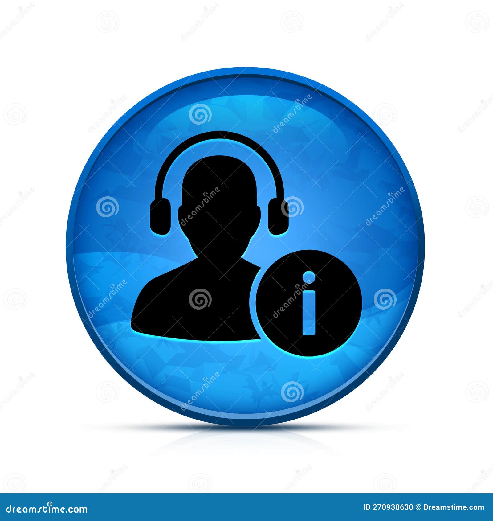 Help Desk Icon on Classy Splash Blue Round Button Illustration Stock ...