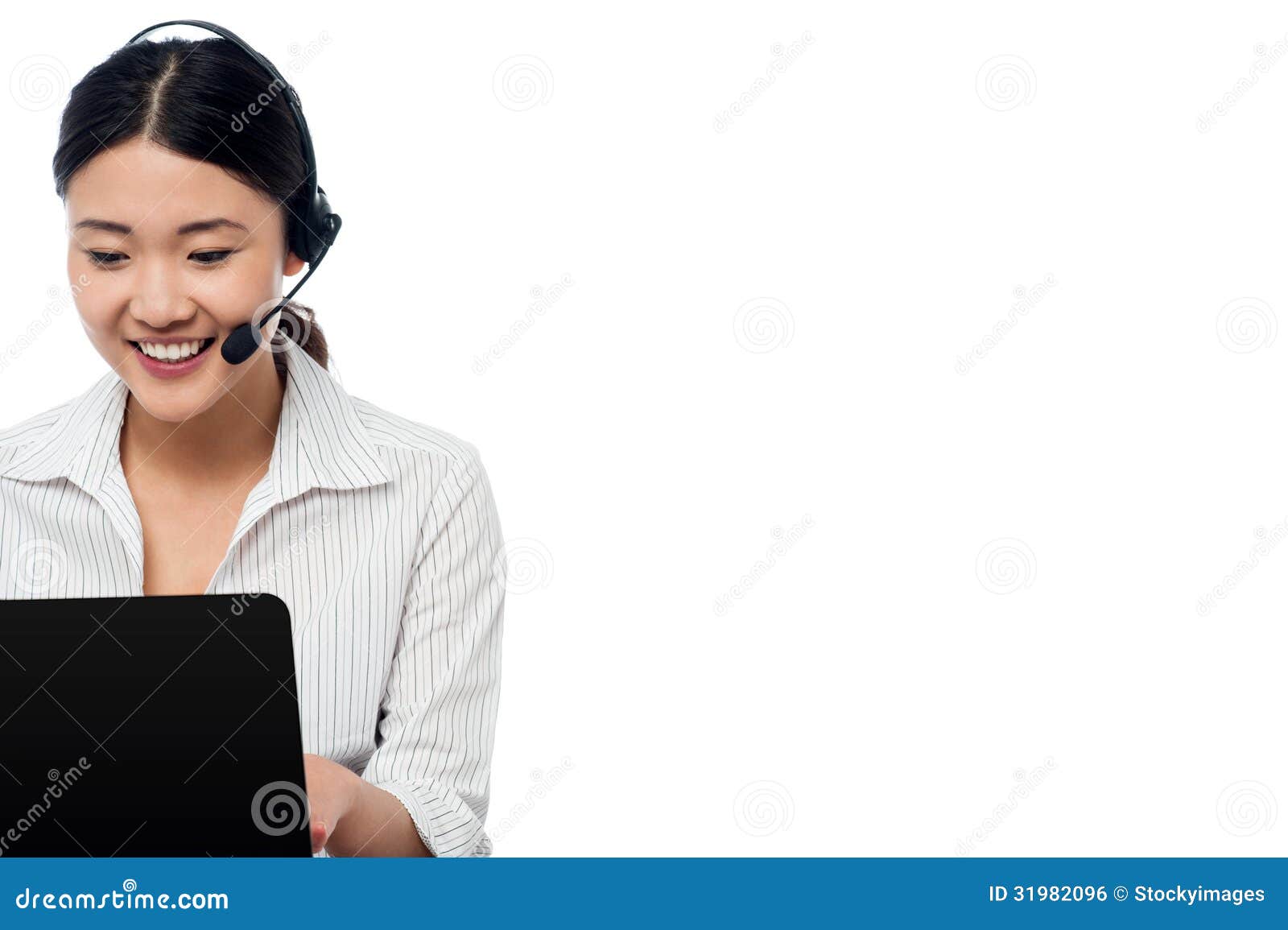 Help Desk Operator Communicating with Client Stock Photo - Image of ...