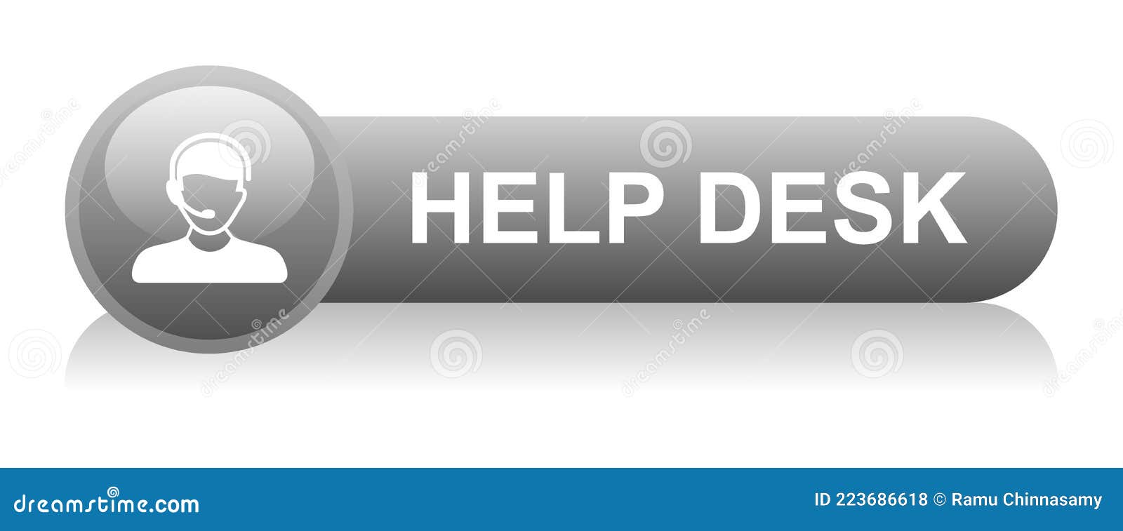 Help Desk Support Icon Web Button Stock Illustration - Illustration of ...
