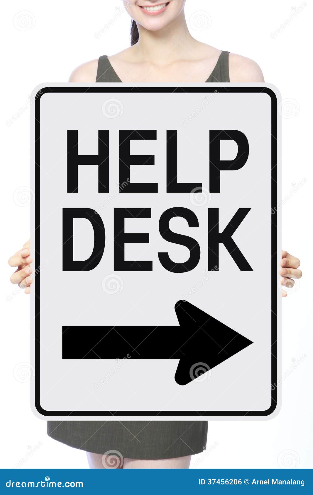 Help Desk this Way stock photo. Image of female, cheerful - 37456206