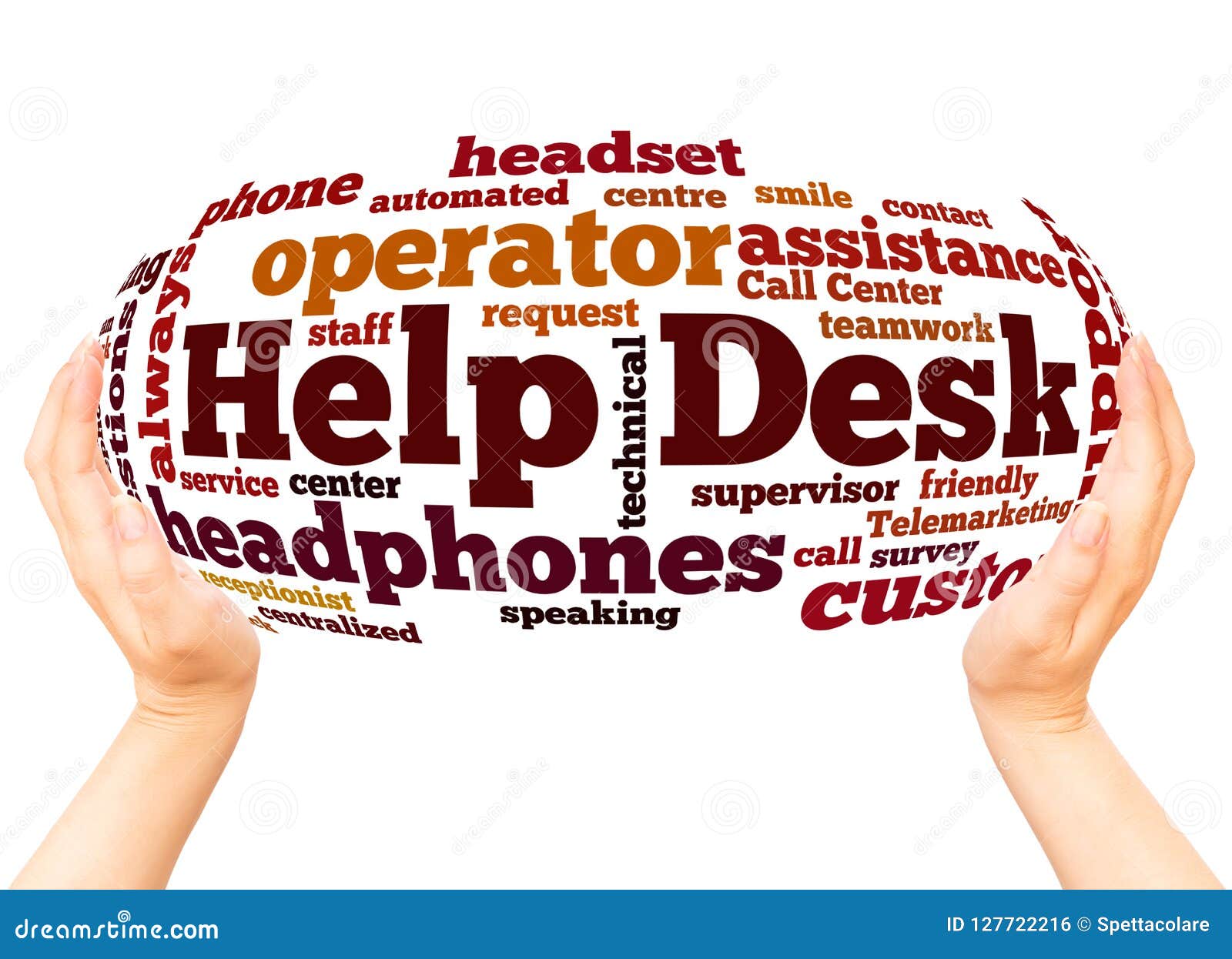 Help Desk Word Cloud Hand Sphere Concept Stock Illustration ...