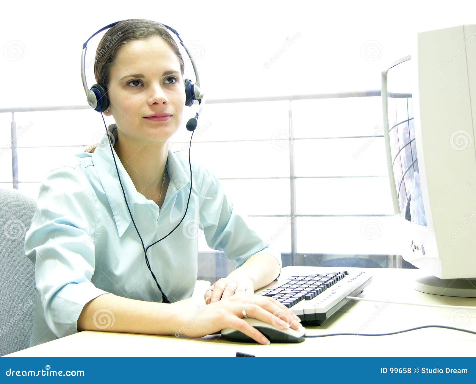 Help-desk young girl 2 stock photo. Image of firm, head - 99658