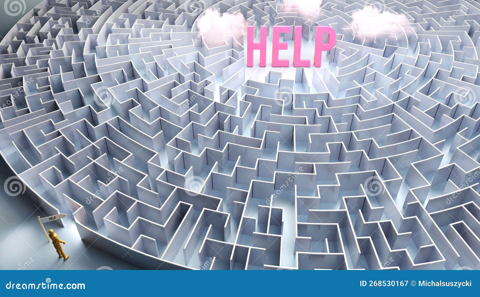 Help and a Difficult Path To Reach it Stock Image - Image of achieve ...