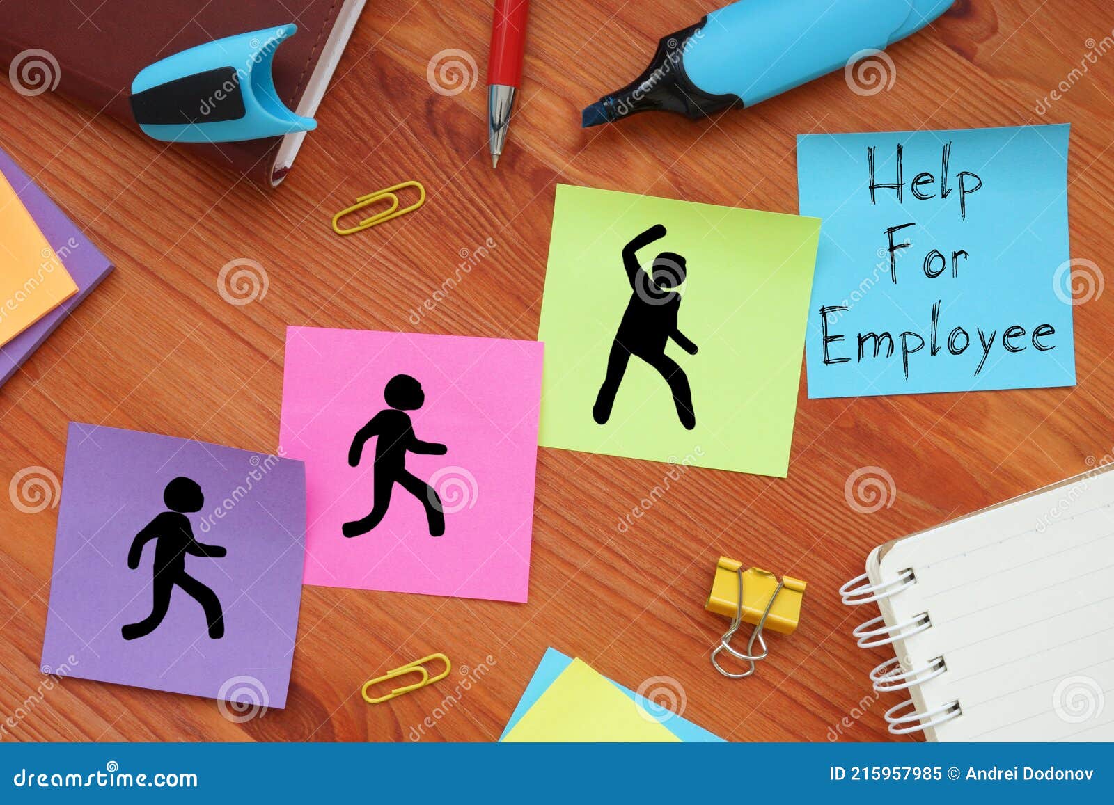 Help for Employee is Shown on the Photo Using the Text Stock Image ...