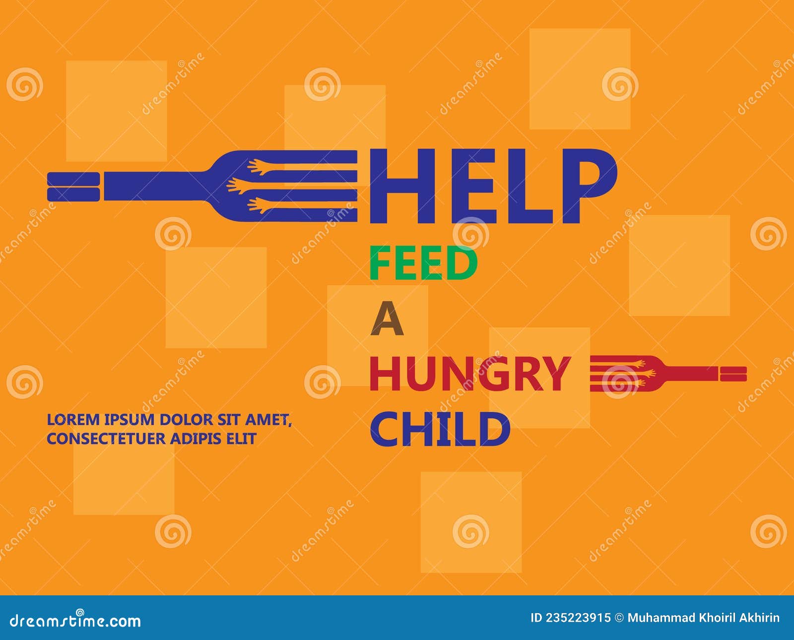 Help Feed the Child. Hunger Prevention. Charitable Donations. Stock ...