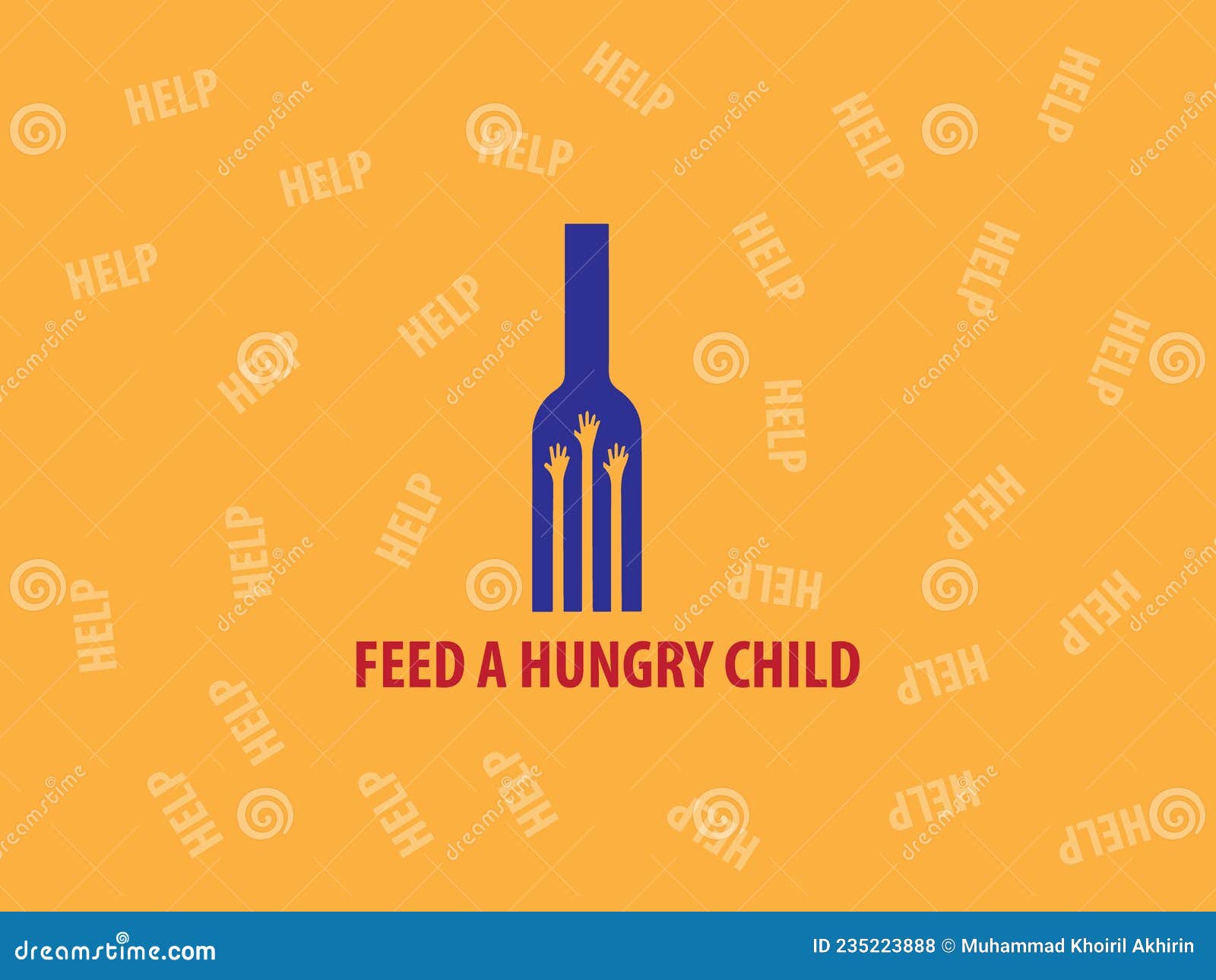 Help Feed the Child. Hunger Prevention. Charitable Donations. Stock ...