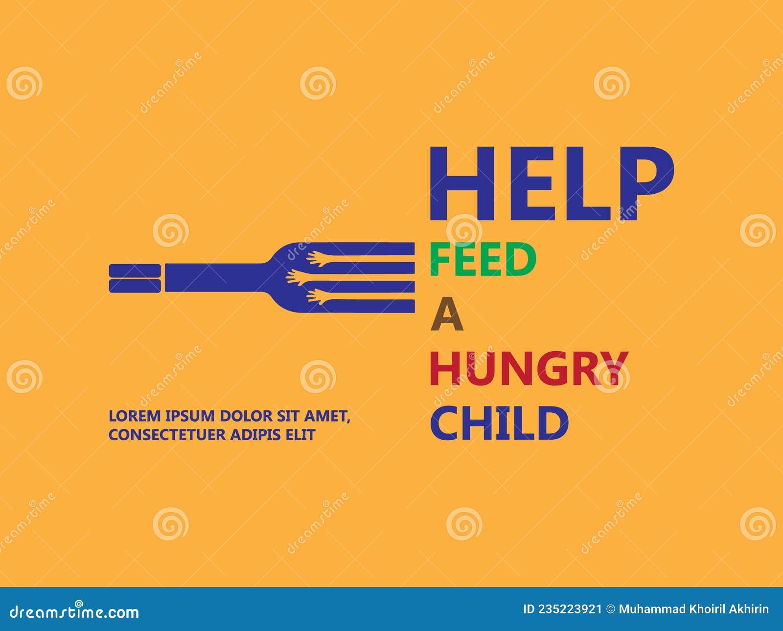 Help Feed the Child. Hunger Prevention. Charitable Donations. Stock ...