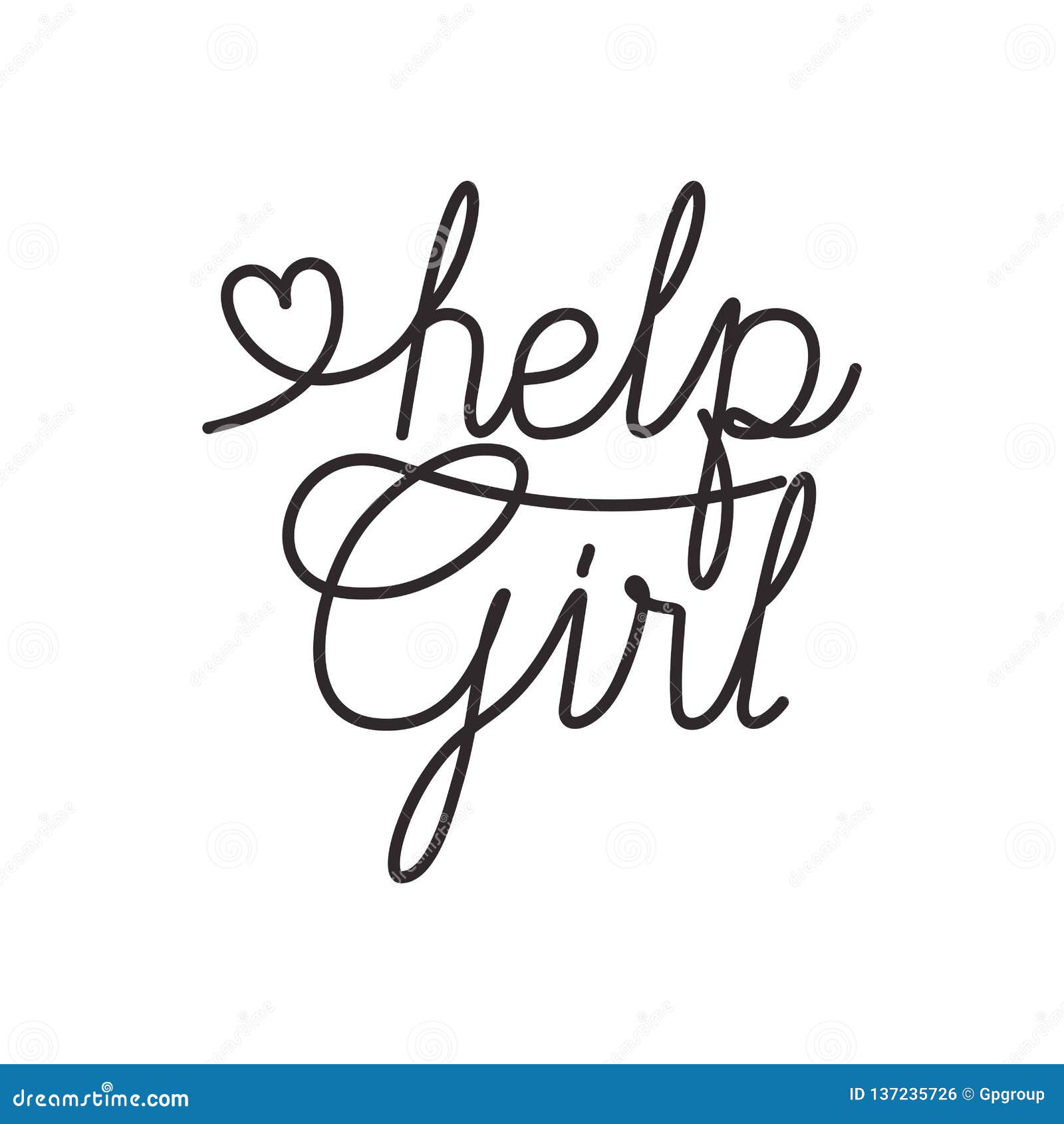 Help Girl Label Isolated Icon Stock Vector - Illustration of female ...