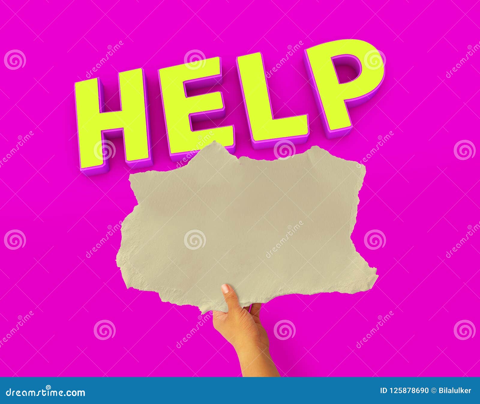 Help, Hands Holding Blank Paper Stock Photo - Image of maketing ...