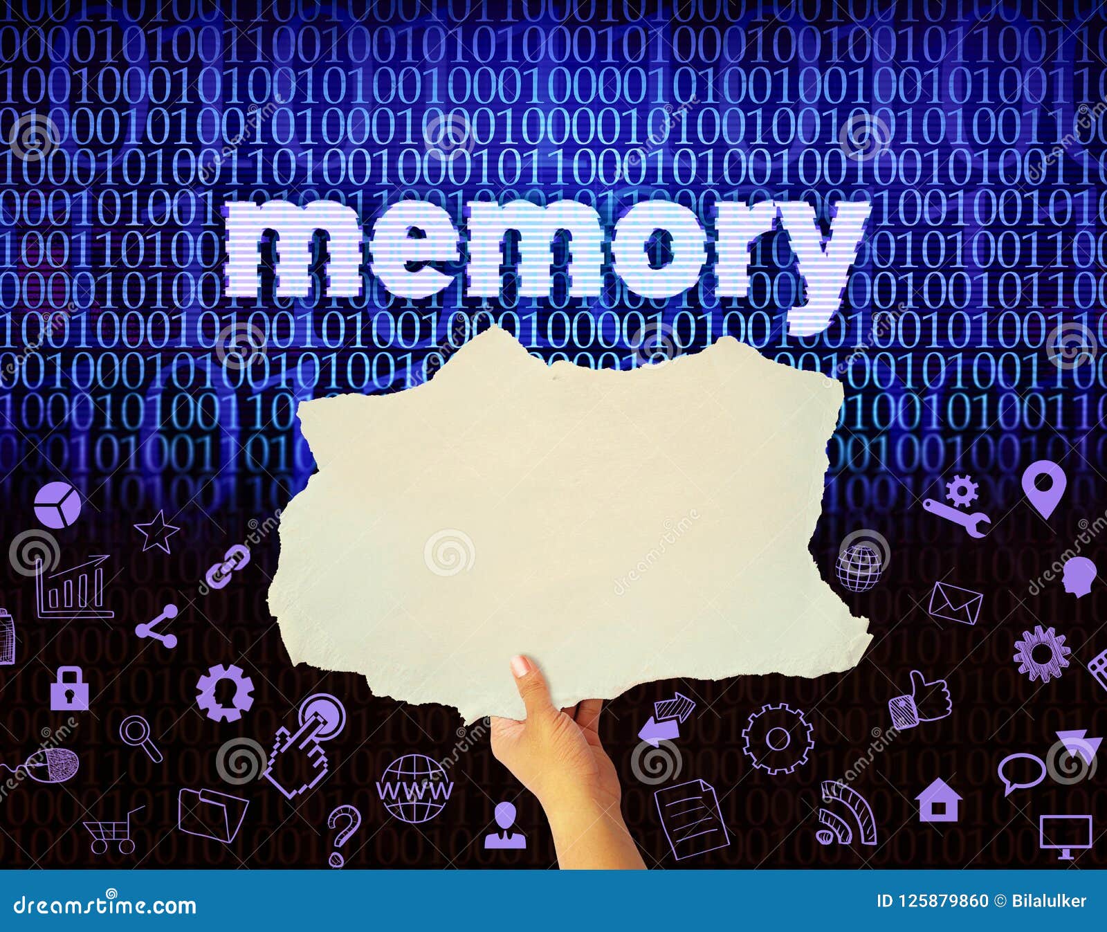 Memory, Hands Holding Blank Paper Stock Photo - Image of blog ...
