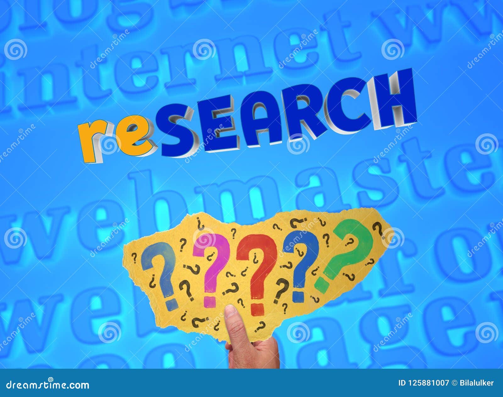 ReSearch, question mark stock illustration. Illustration of news ...