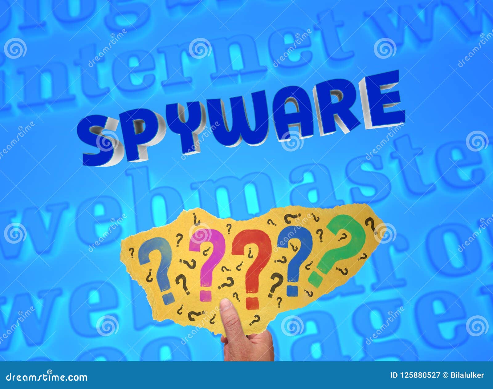 Spyware, question mark stock illustration. Illustration of numbers ...