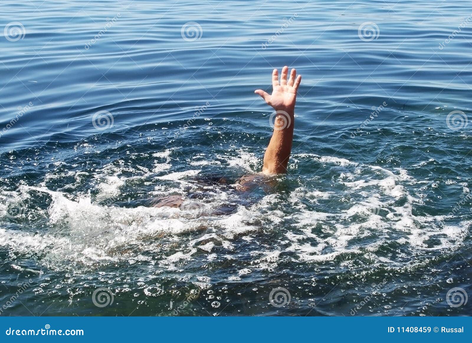 Help! Hand Stick Out of Water Stock Image - Image of danger, surface ...