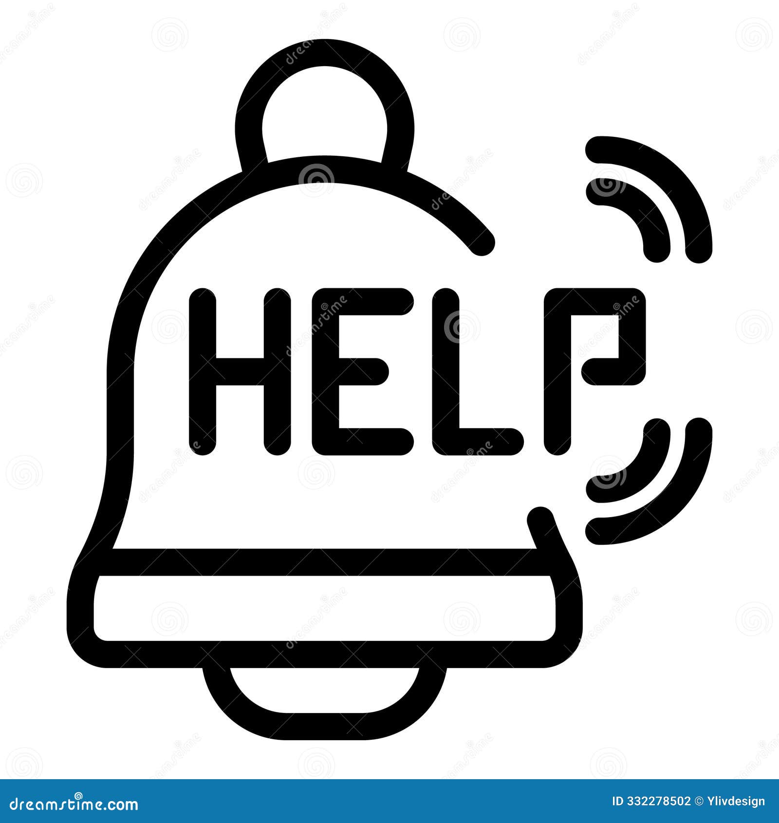 Help Icon, Alarm Bell Ringing Showing Support Request Stock ...