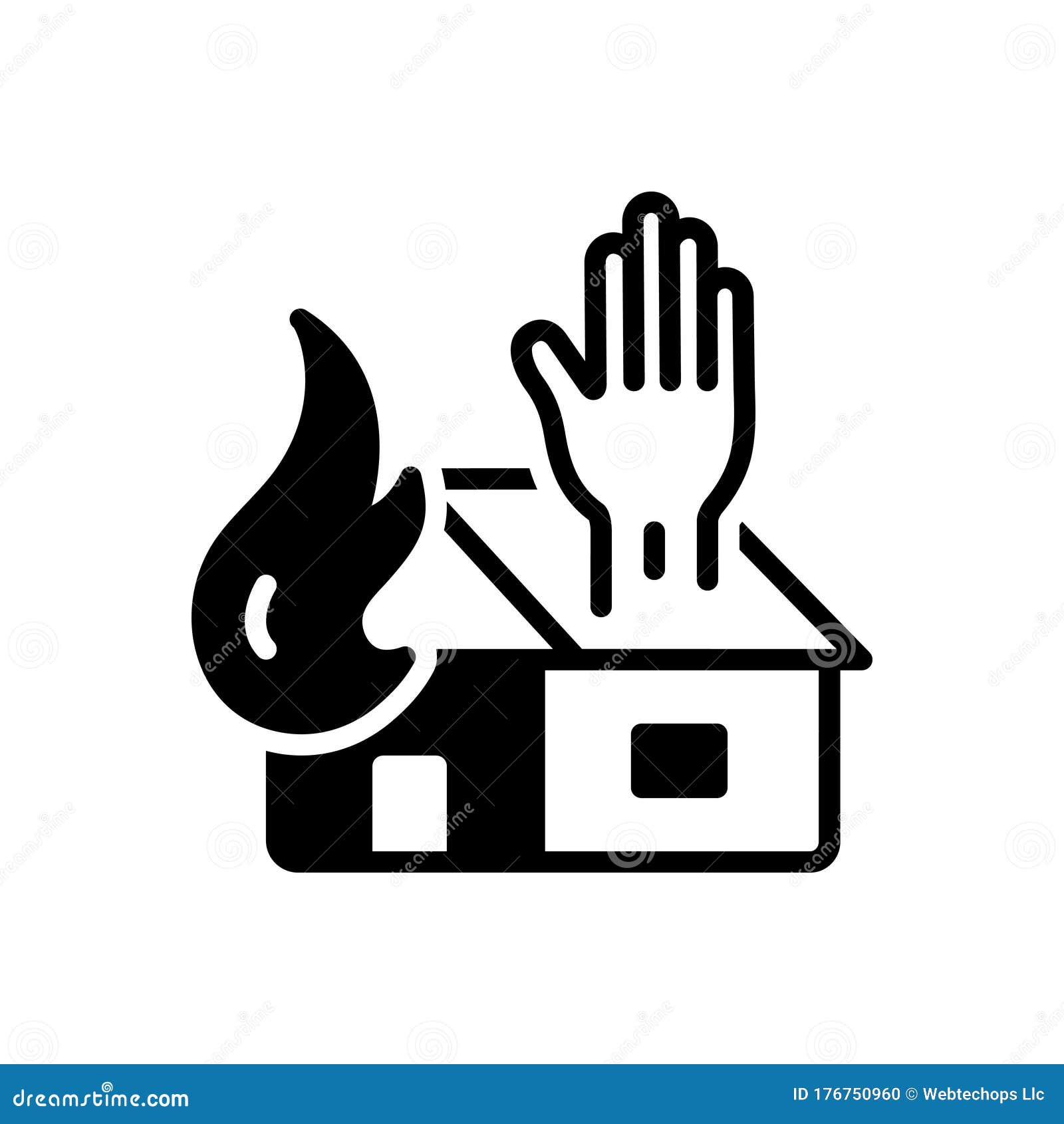Black Solid Icon for Help, Assist and Fire Stock Vector - Illustration ...