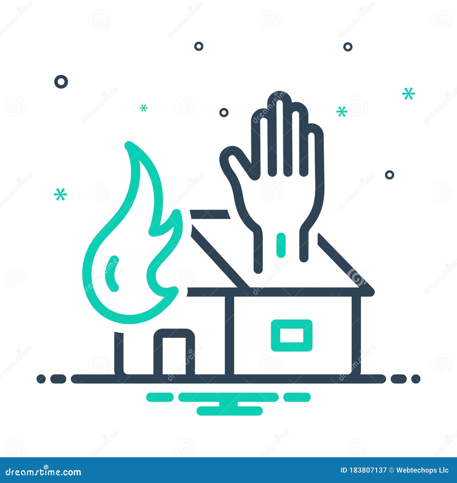 Mix Icon for Help, Assist and Fire Stock Vector - Illustration of sign ...