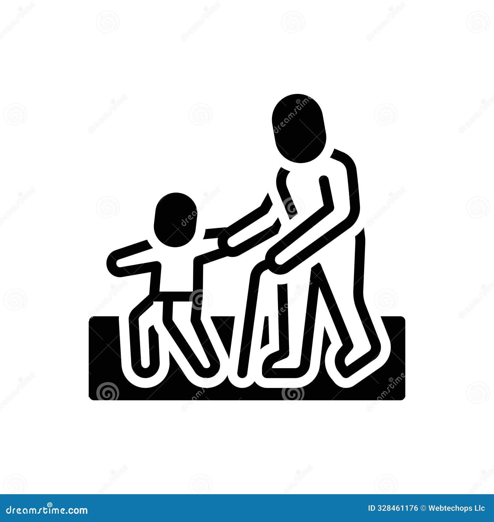 Black Solid Icon for Help, Help Out and Elder Stock Illustration ...