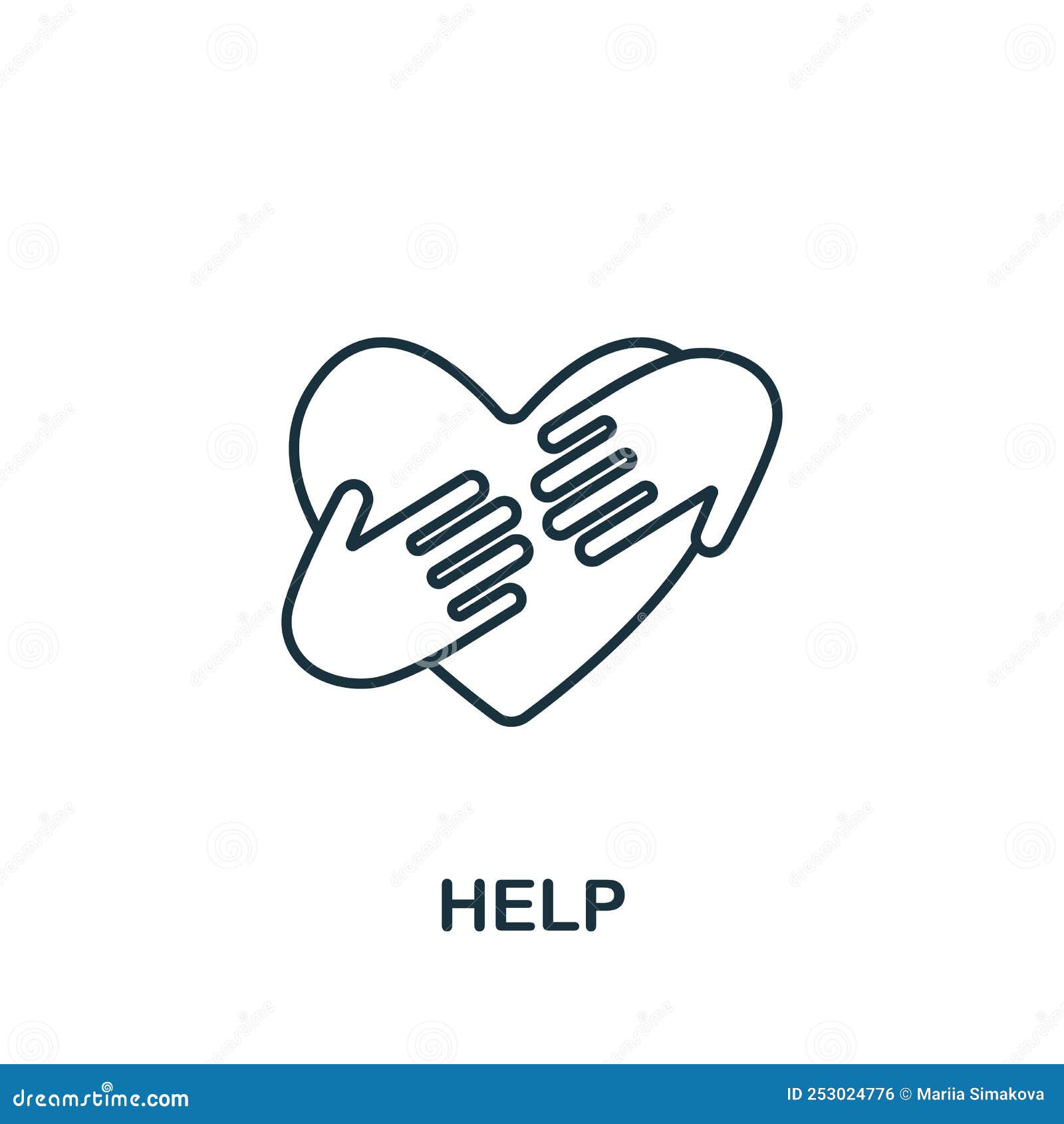 Help Icon. Monochrome Simple Business Training Icon for Templates, Web ...