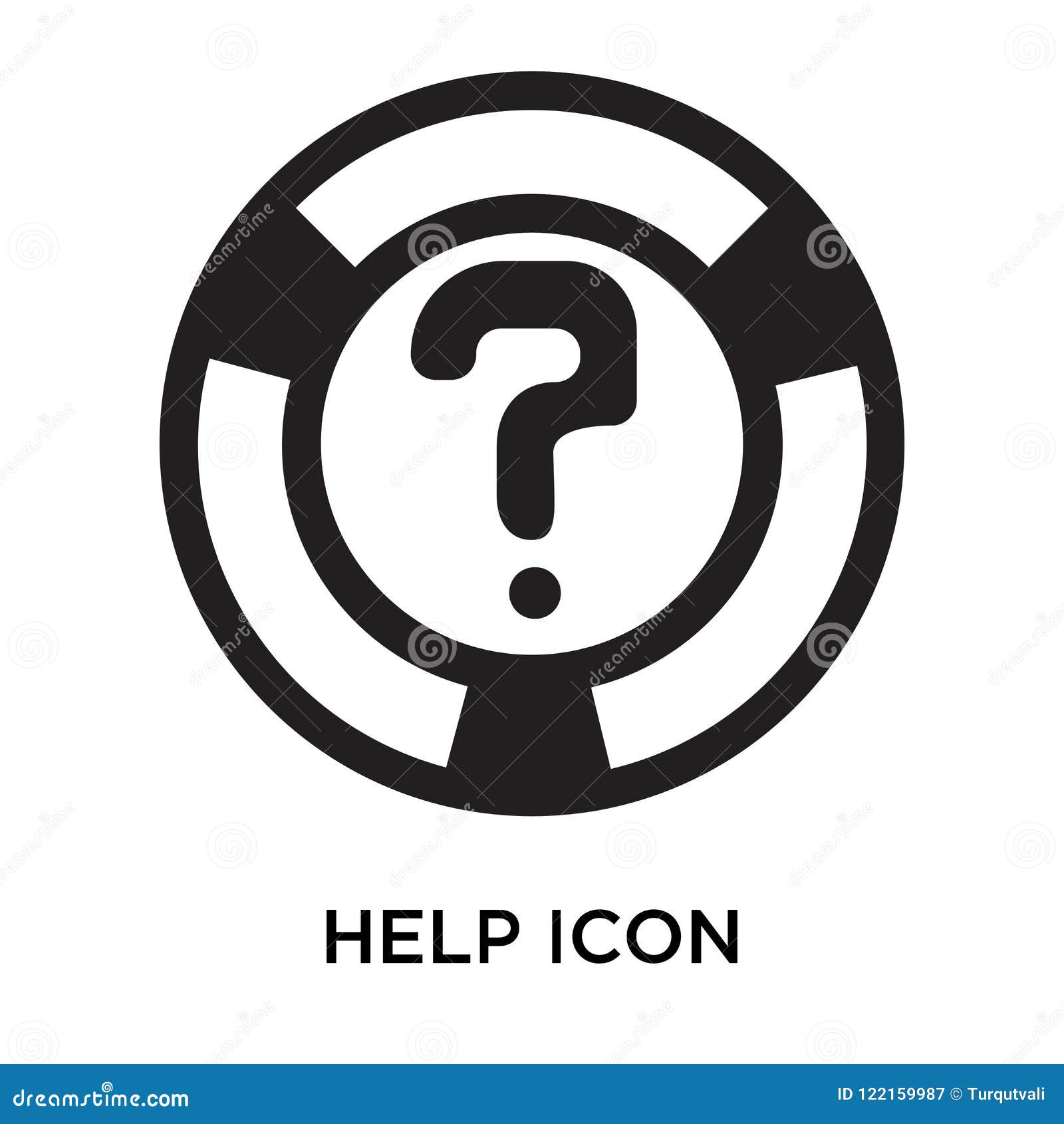 Help Icon Vector Sign and Symbol Isolated on White Background, H Stock ...