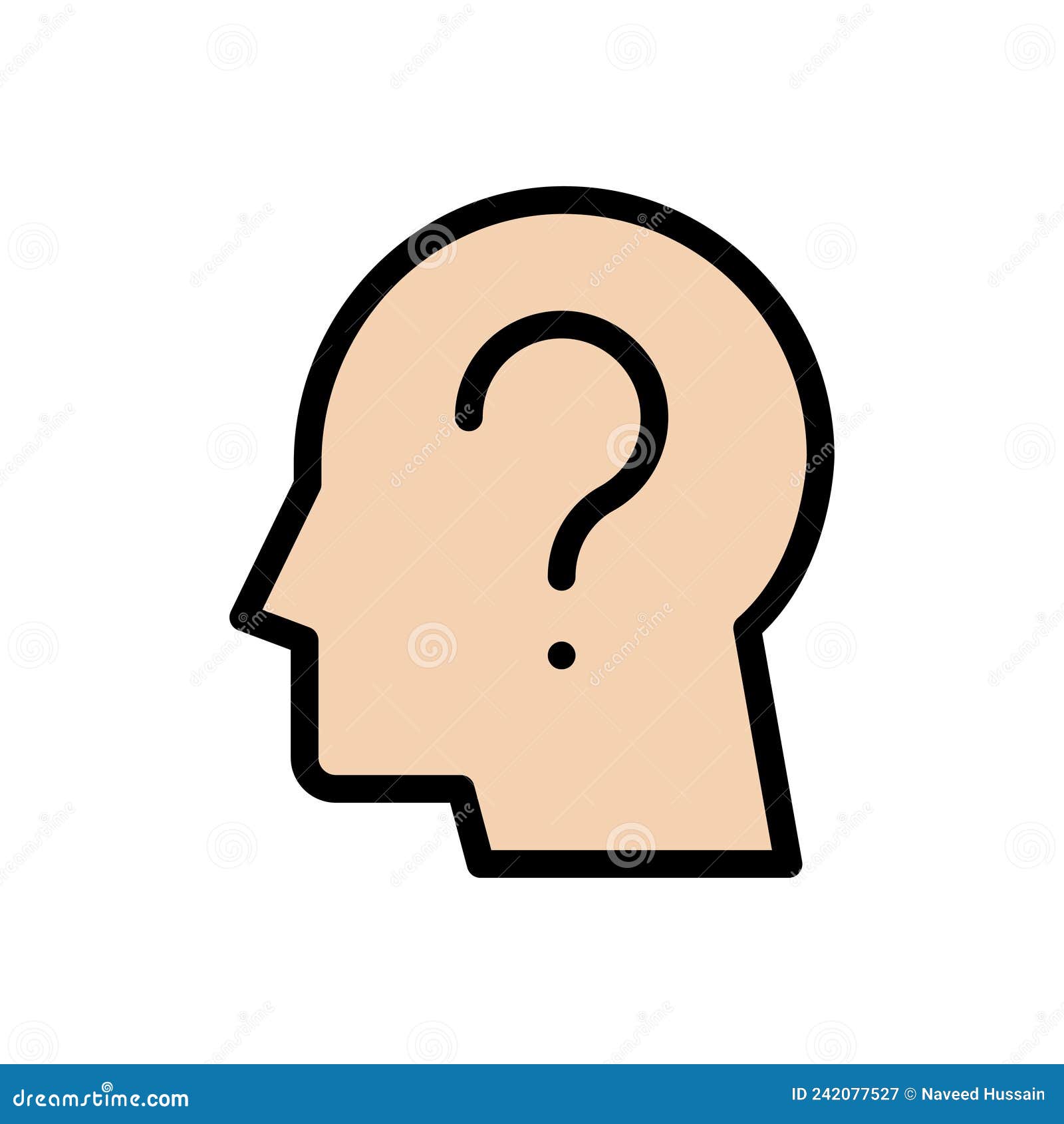 Help Vector Color Line Icon Stock Vector - Illustration of head ...