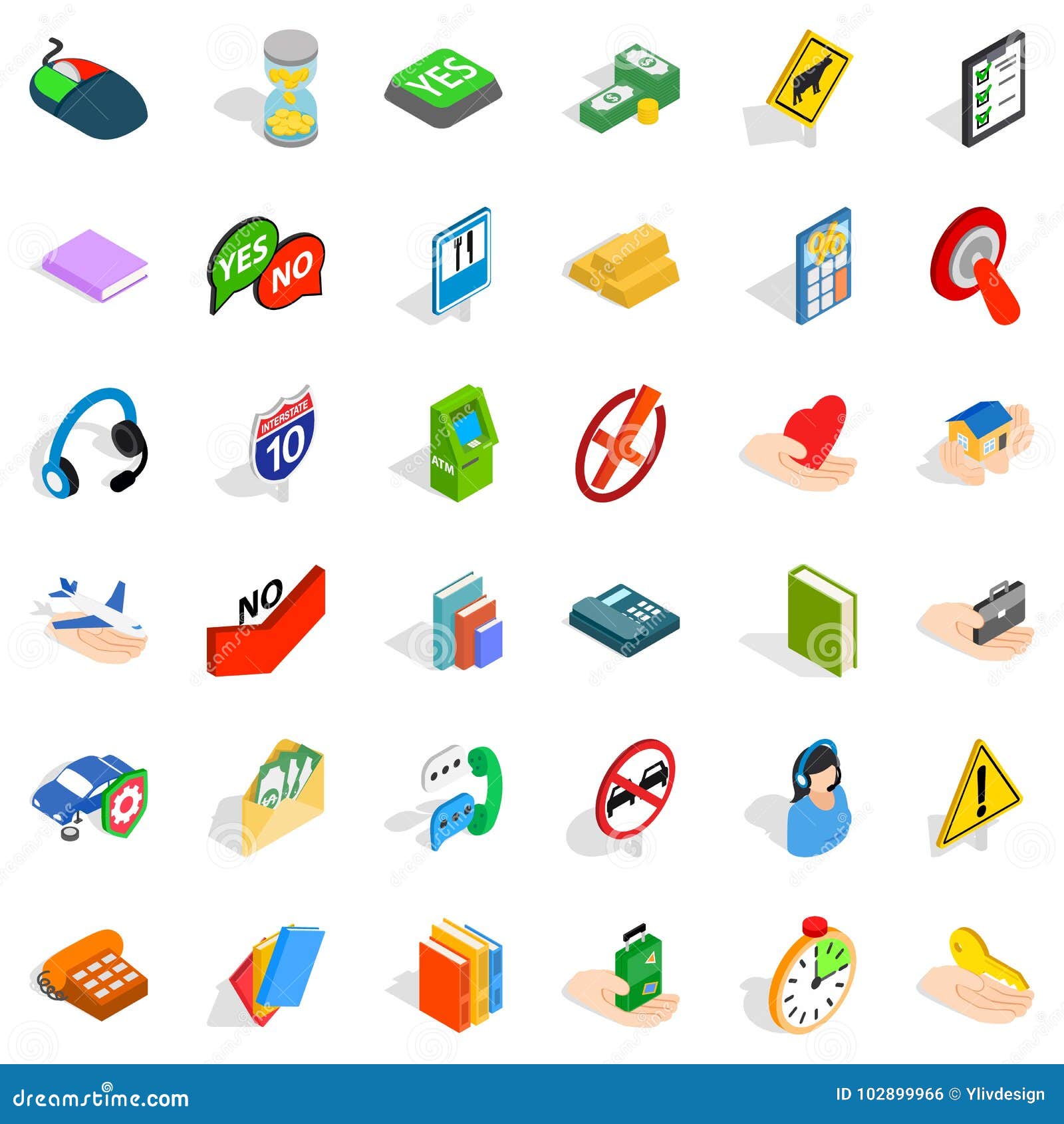Help Icons Set, Isometric Style Stock Vector - Illustration of hand ...
