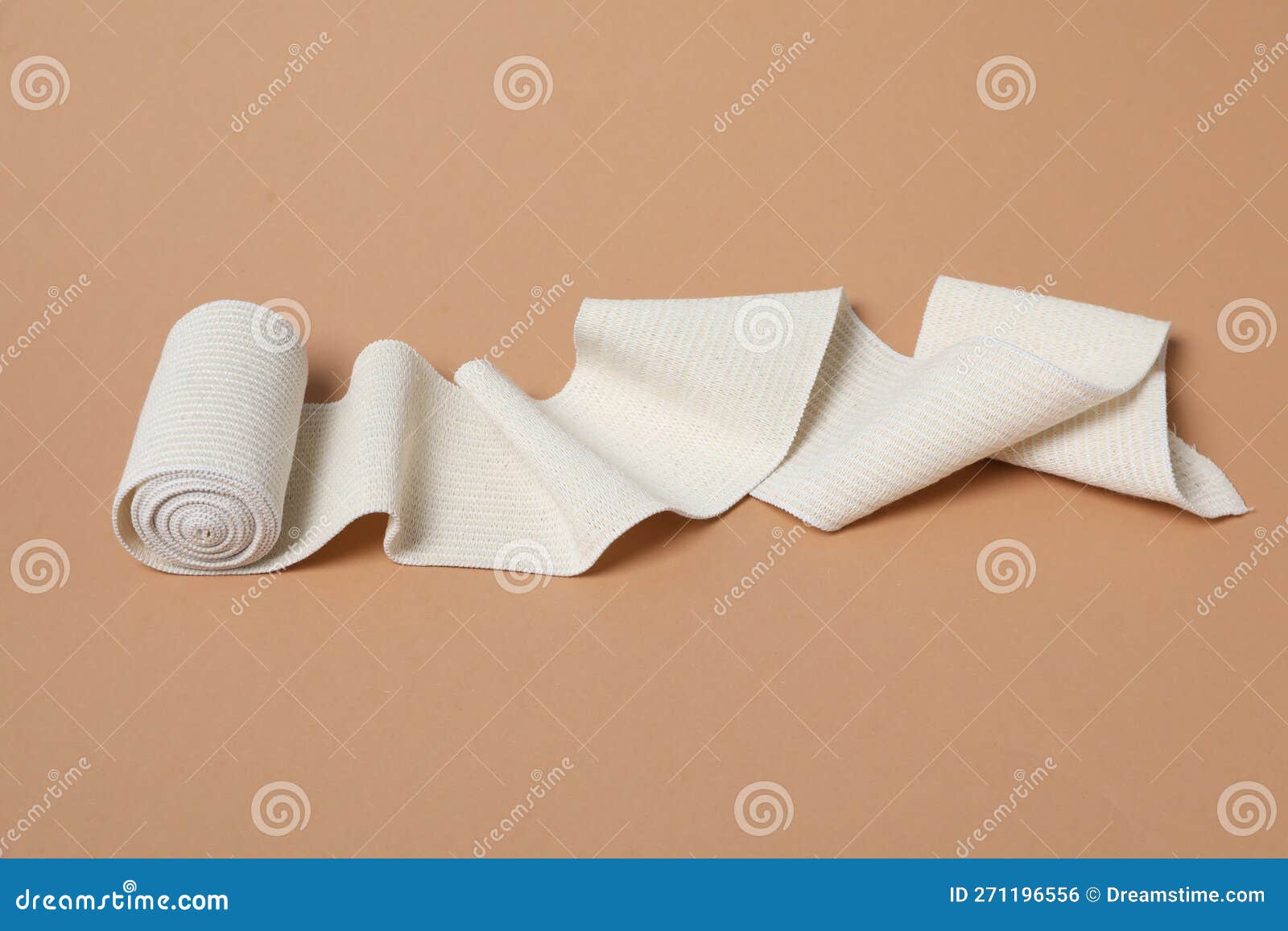 Help during an Injury, Elastic Bandage on Beige Background Stock Photo ...