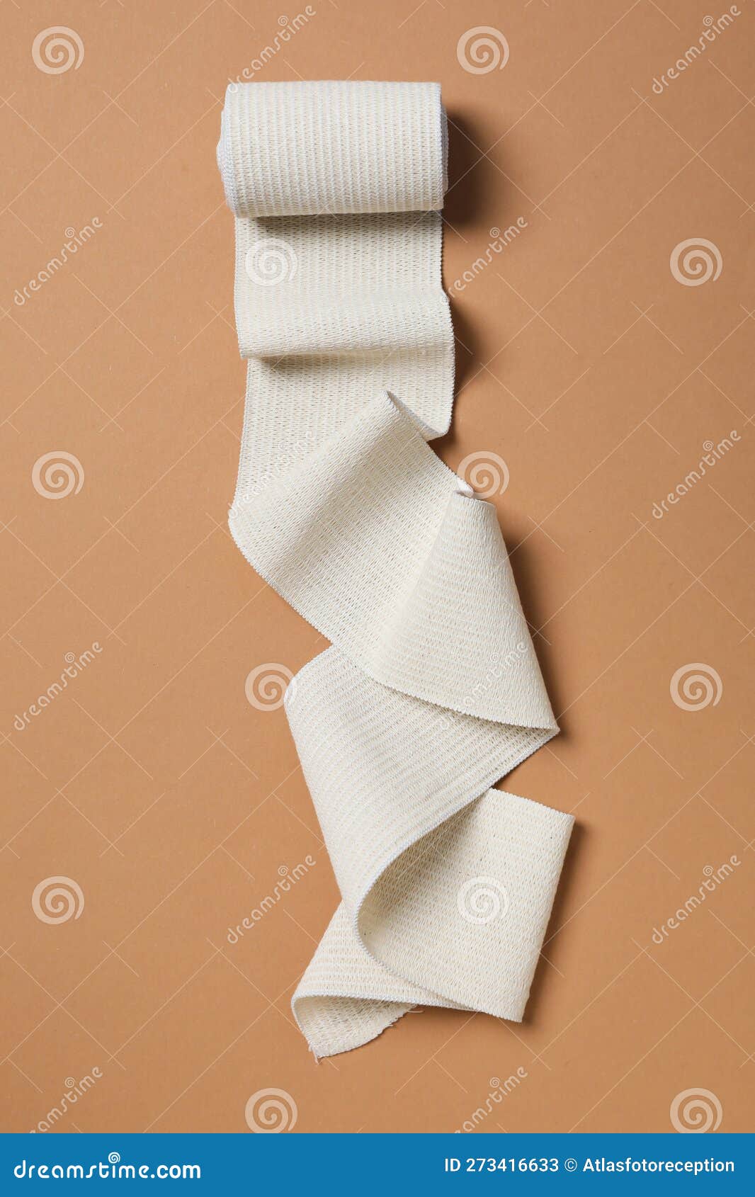 Help during an Injury, Elastic Bandage on Beige Background Stock Image ...
