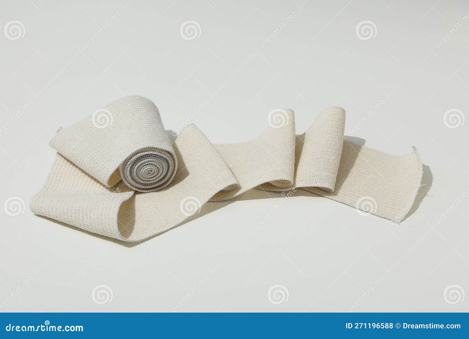 Help during an Injury, Elastic Bandage on White Background Stock Photo ...