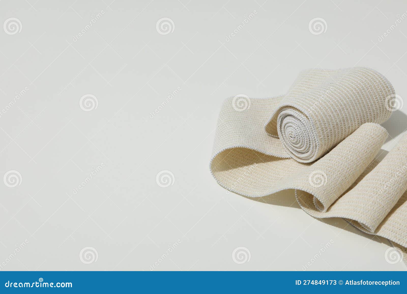Help during an Injury, Elastic Bandage on White Background Stock Image ...