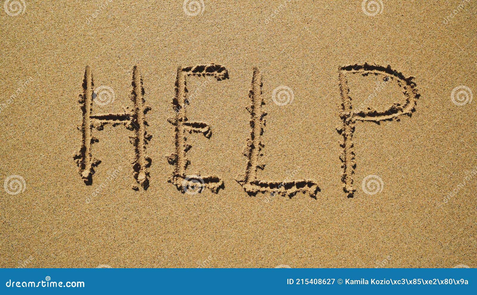 Help - Inscription on the Sand by the Ocean Stock Image - Image of ...