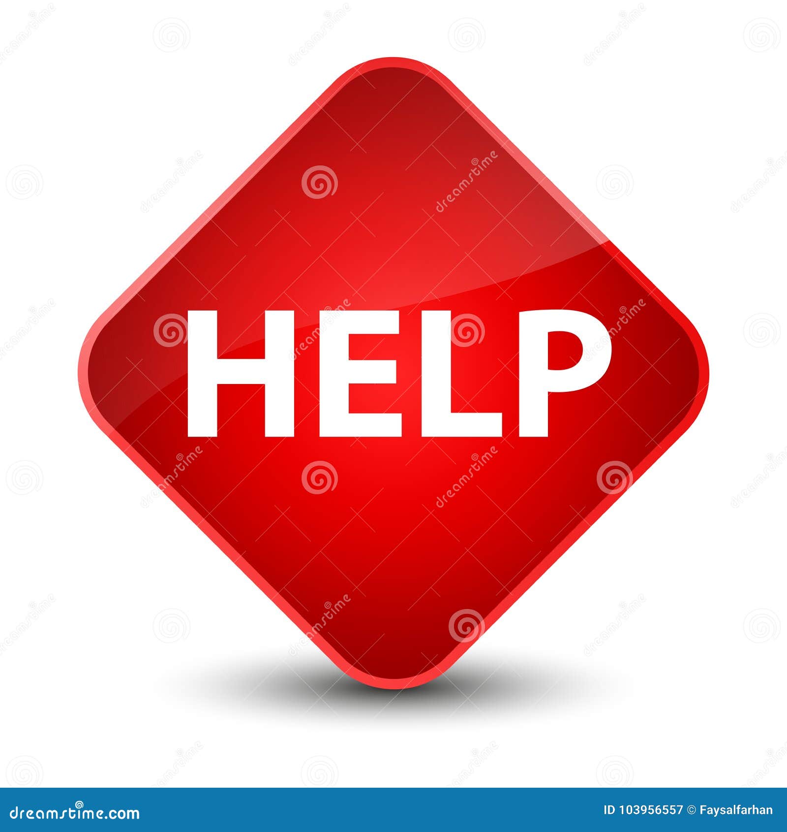 Help Elegant Red Diamond Button Stock Illustration - Illustration of ...