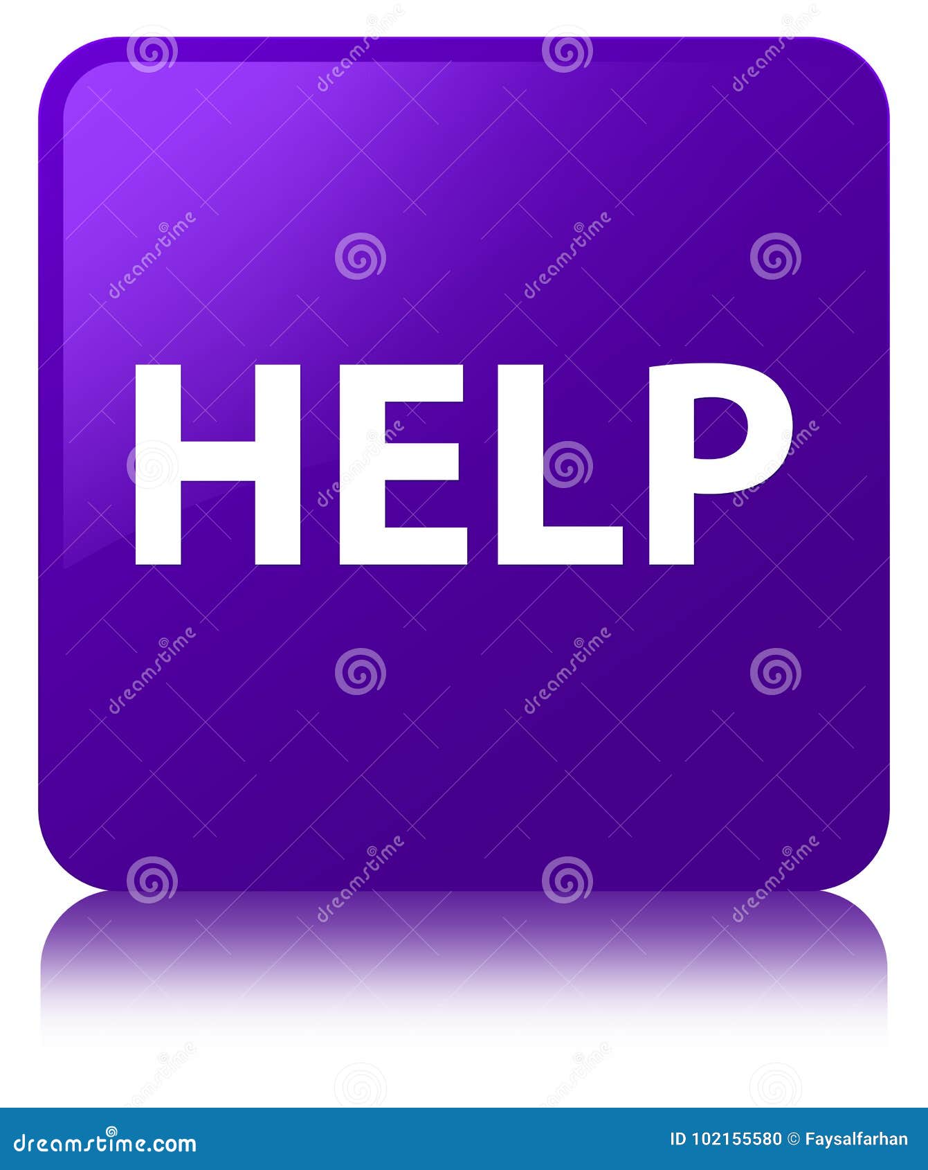 Help purple square button stock illustration. Illustration of help ...