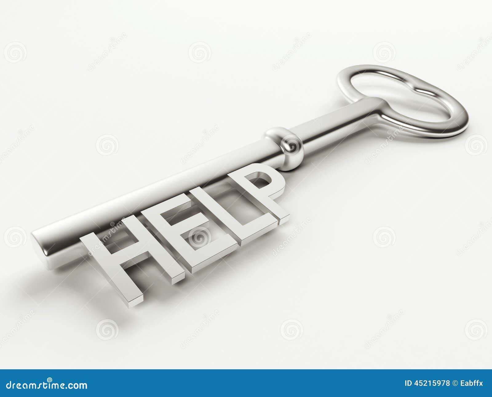 Help Key stock illustration. Illustration of reflection - 45215978