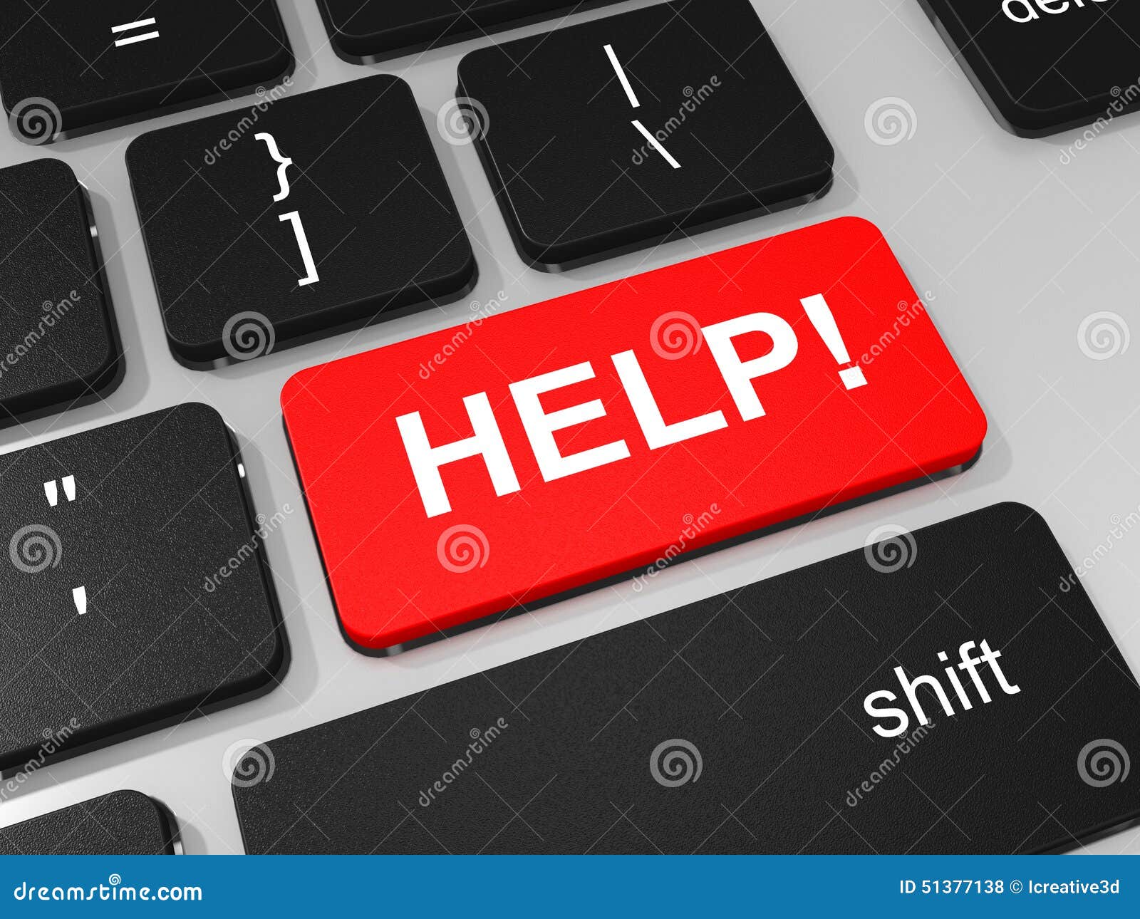 HELP Key on Keyboard of Laptop Computer. Stock Illustration ...