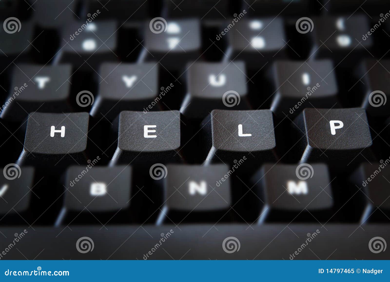 Help Keyboard stock image. Image of shallow, selective - 14797465