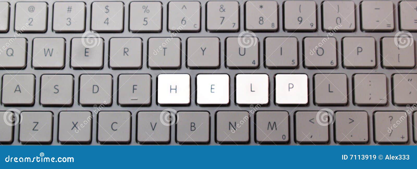 Help Keyboard stock image. Image of written, computers - 7113919