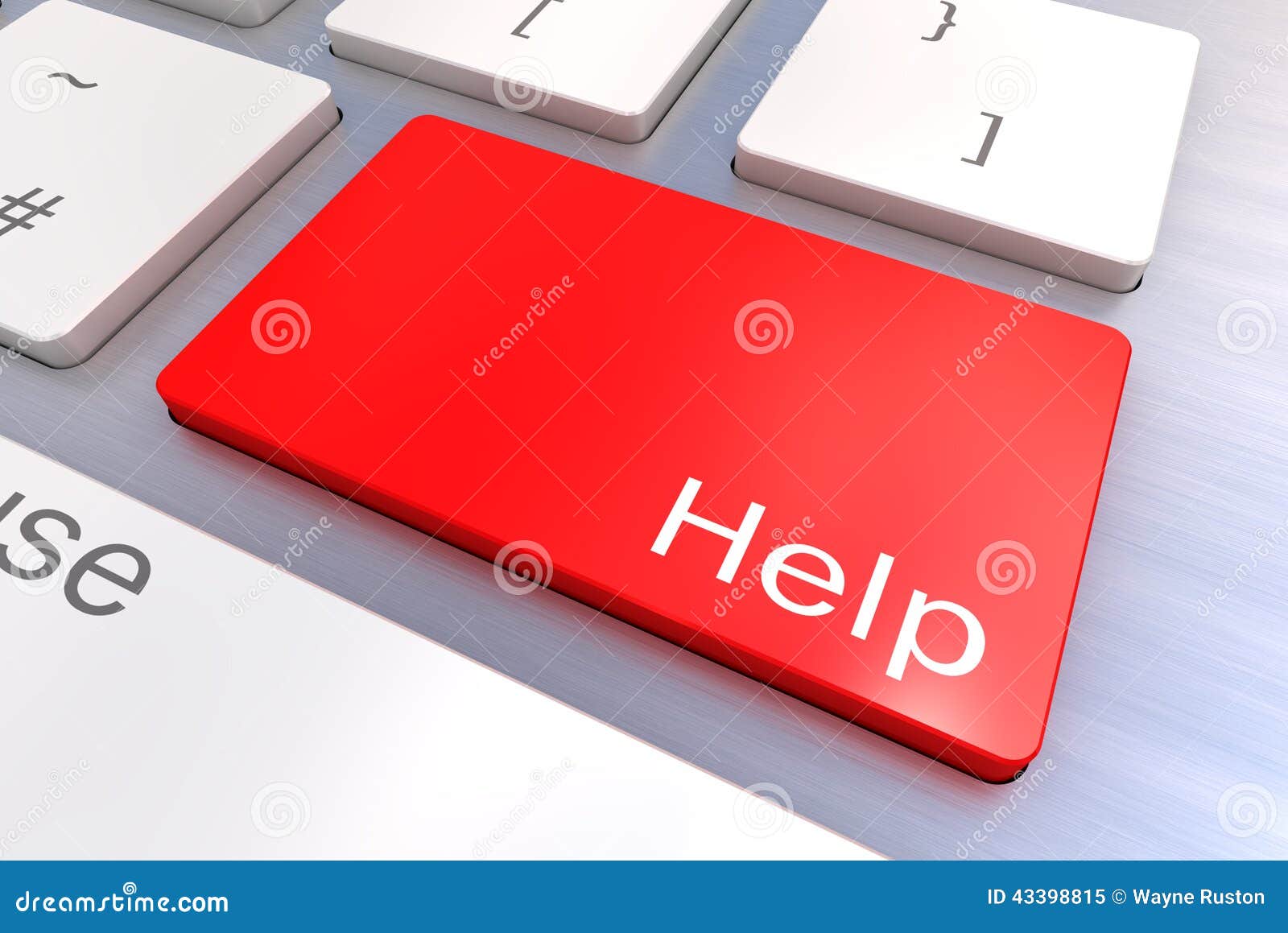Help keyboard button stock illustration. Illustration of urgent - 43398815