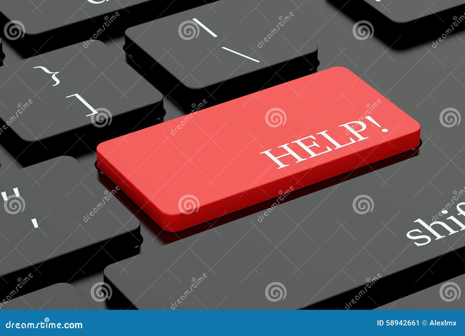 Help keyboard button stock illustration. Illustration of advertising ...