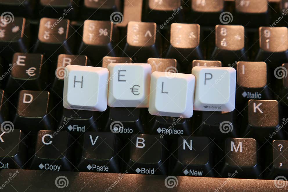 Help Keys stock image. Image of work, confused, keyboard - 1630239