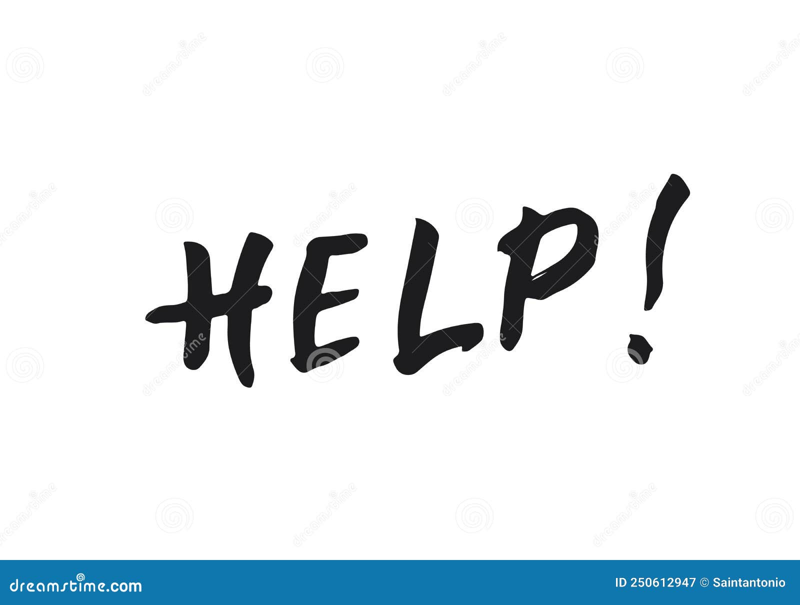 Help Lettering White Word On Black Speech Bubble On White Font Vector ...