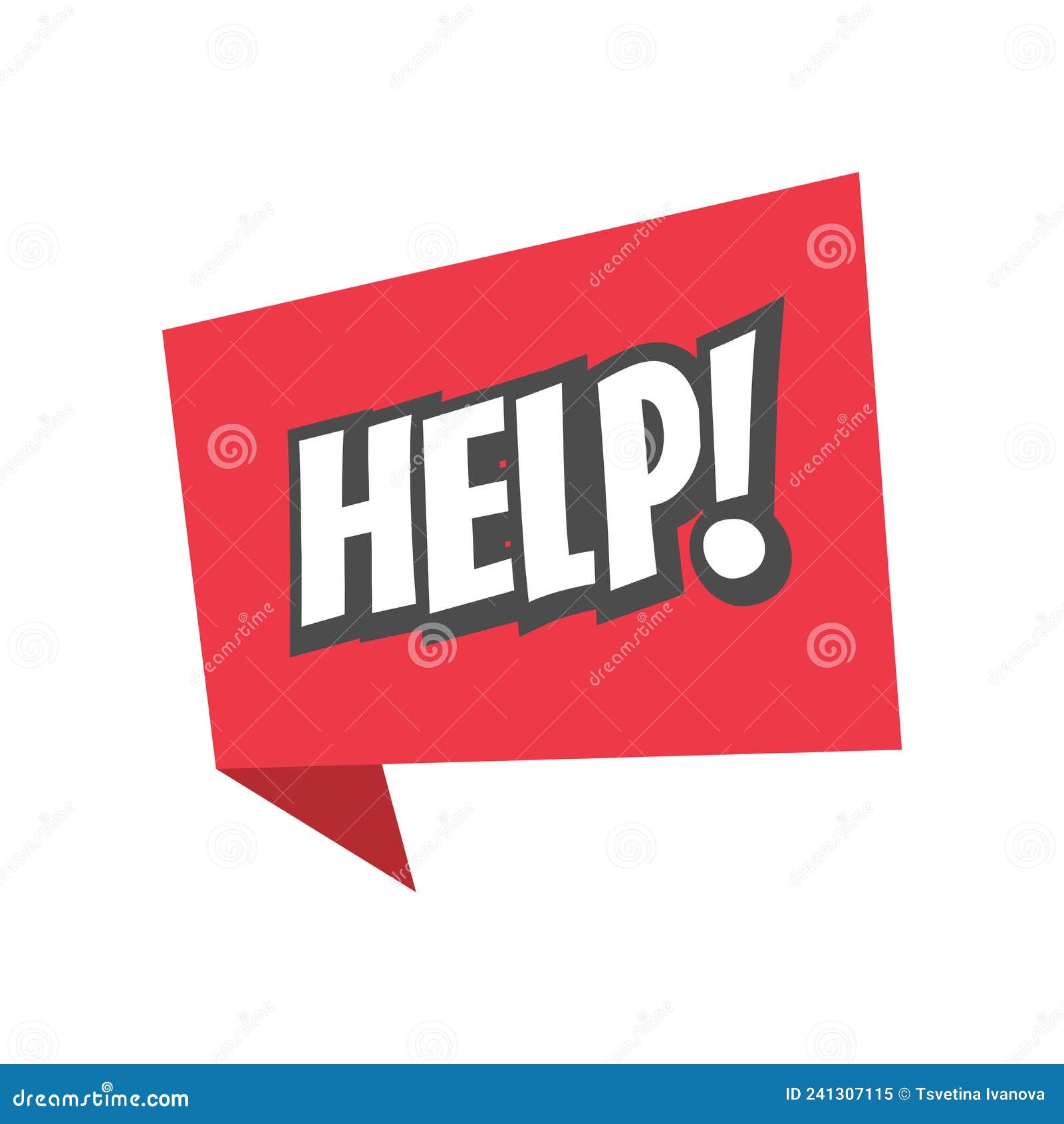 Help Letters 3d Chat Bubble, Comic Style Stock Vector - Illustration of ...