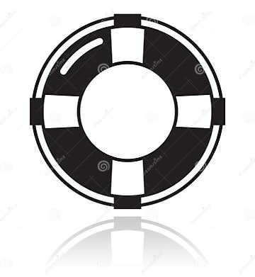 Help - Life Belt Black Icon Stock Vector - Illustration of problem ...