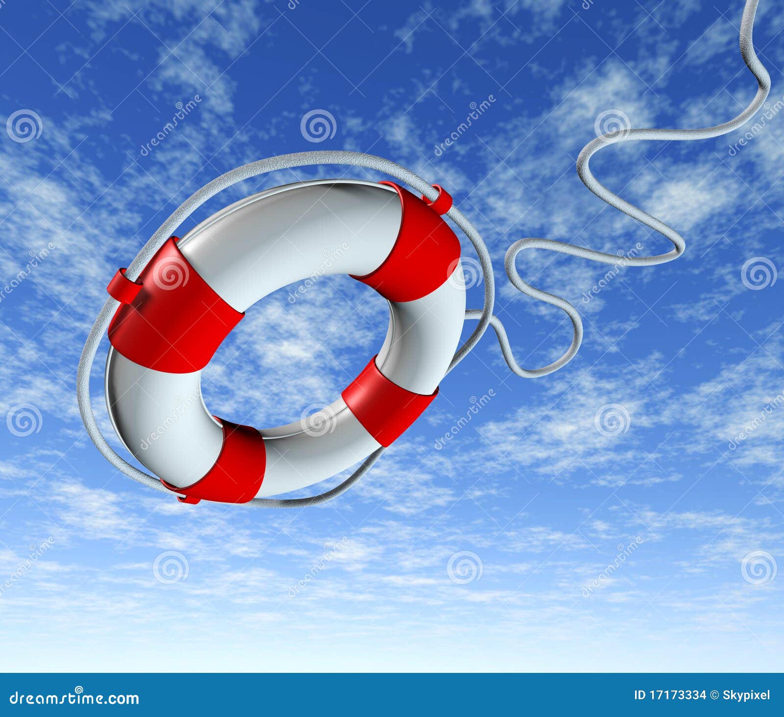 Help Life Preserver Belt Sky Rescue Stock Illustration - Illustration ...