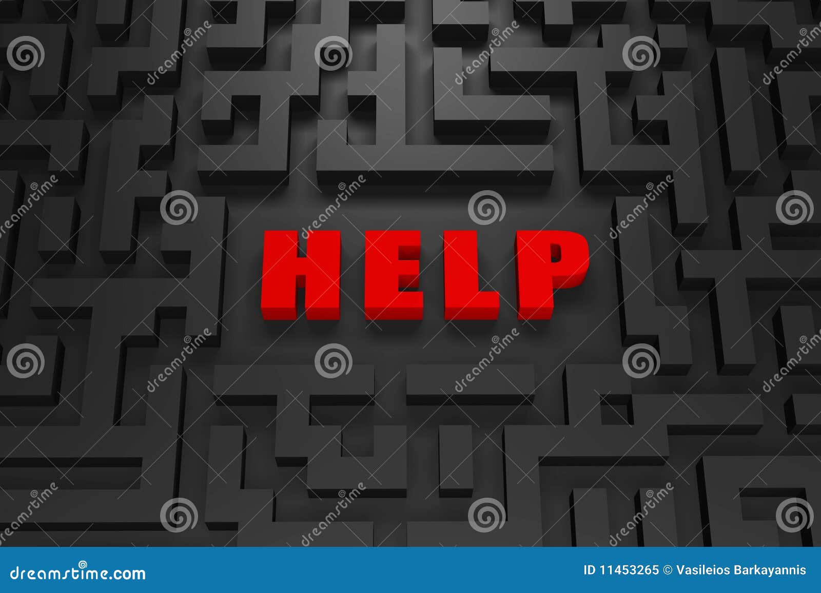Help - Lost in a 3d maze stock illustration. Illustration of difficult ...