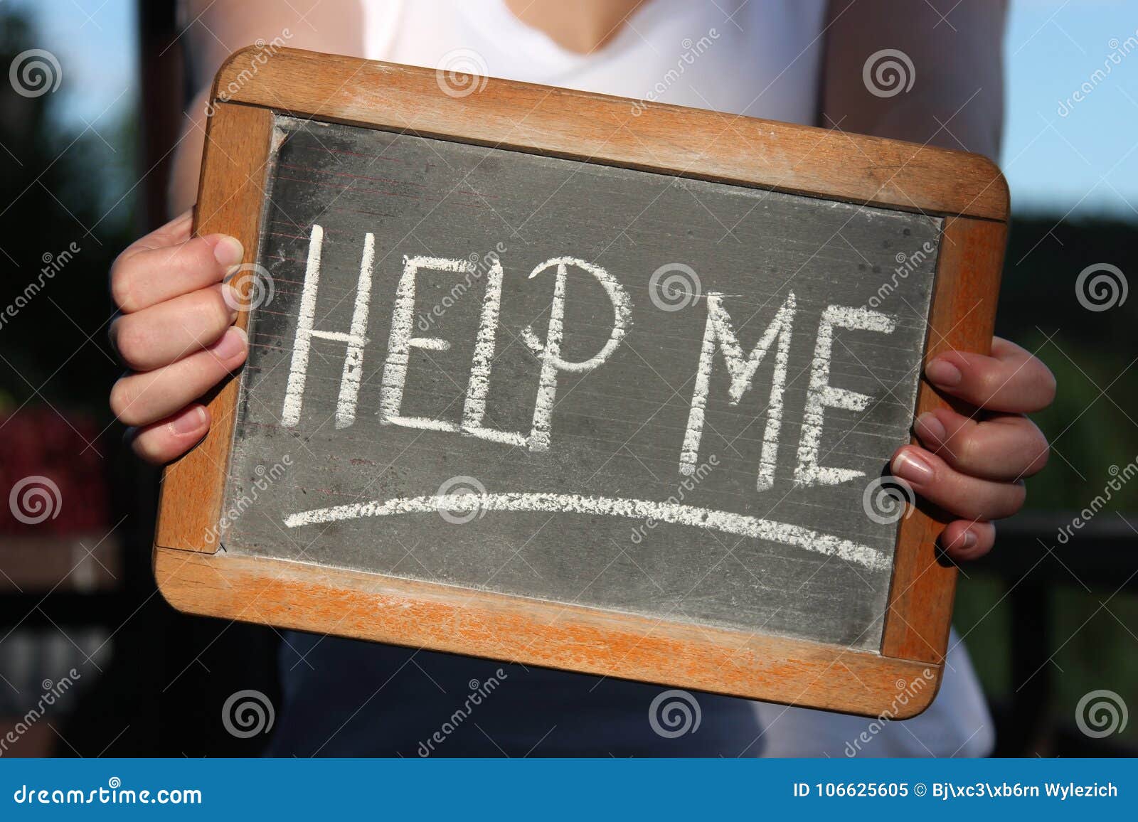 Help me stock afbeelding. Image of afschaffing, bord - 106625605