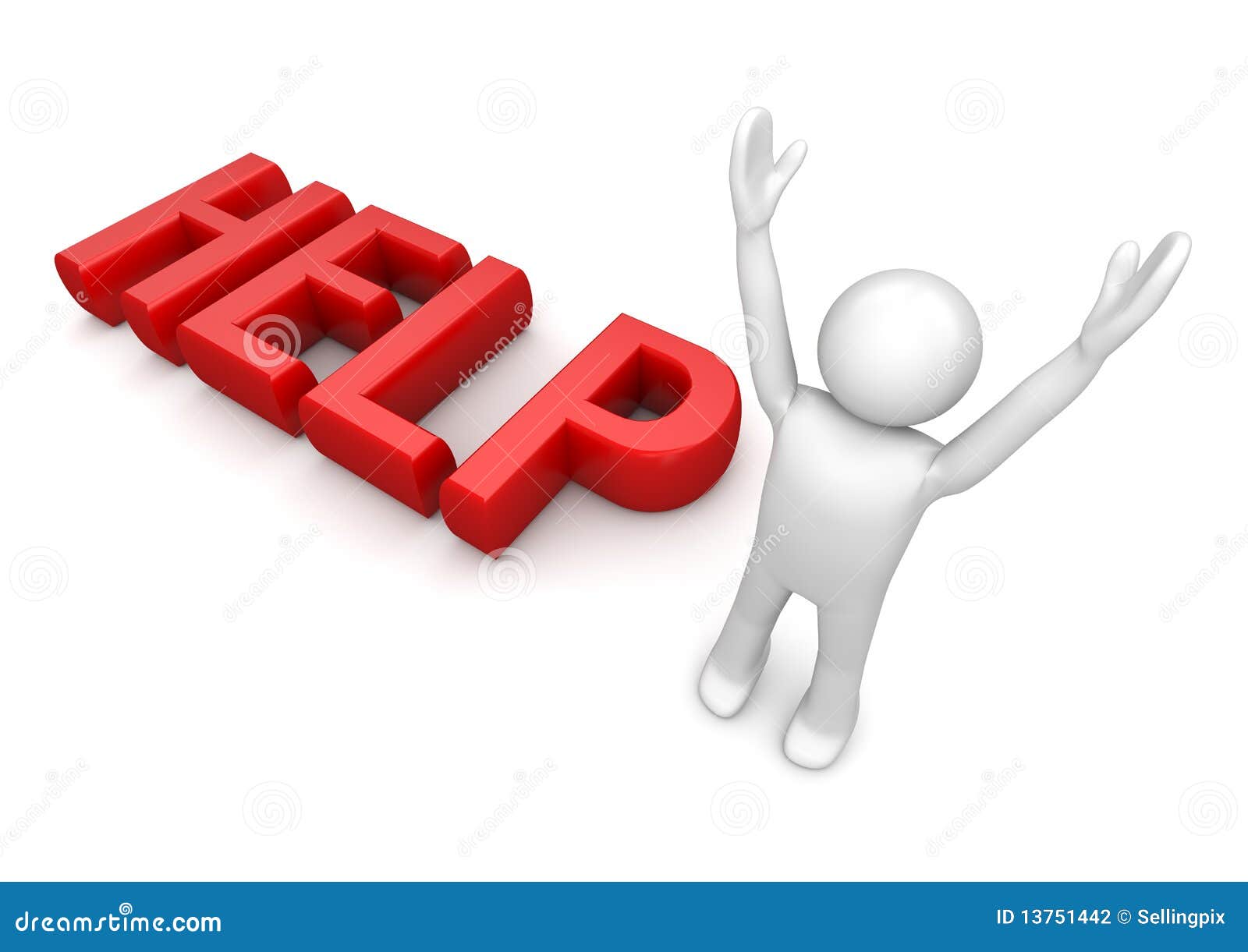 HELP ME! stock illustration. Illustration of character - 13751442