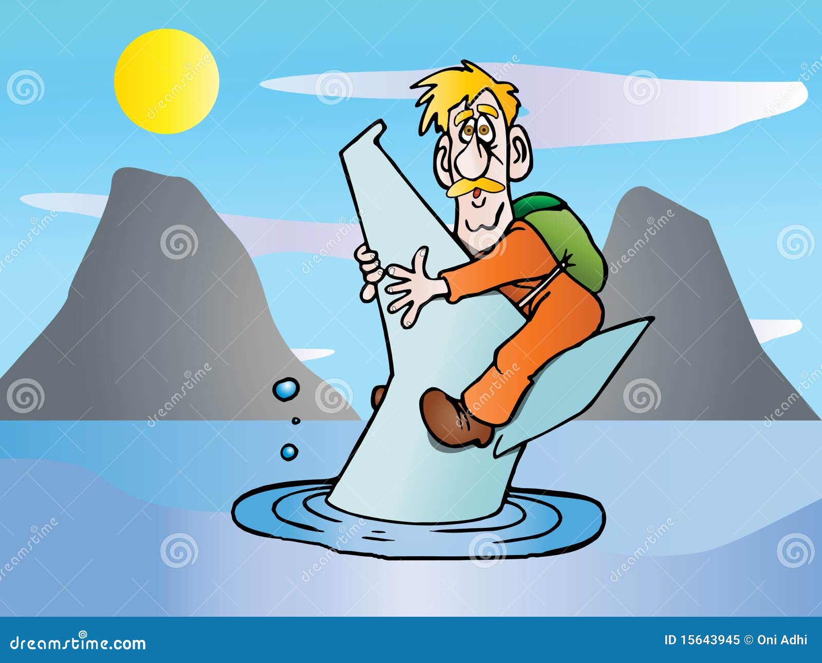 Help me stock illustration. Illustration of marine, plane - 15643945
