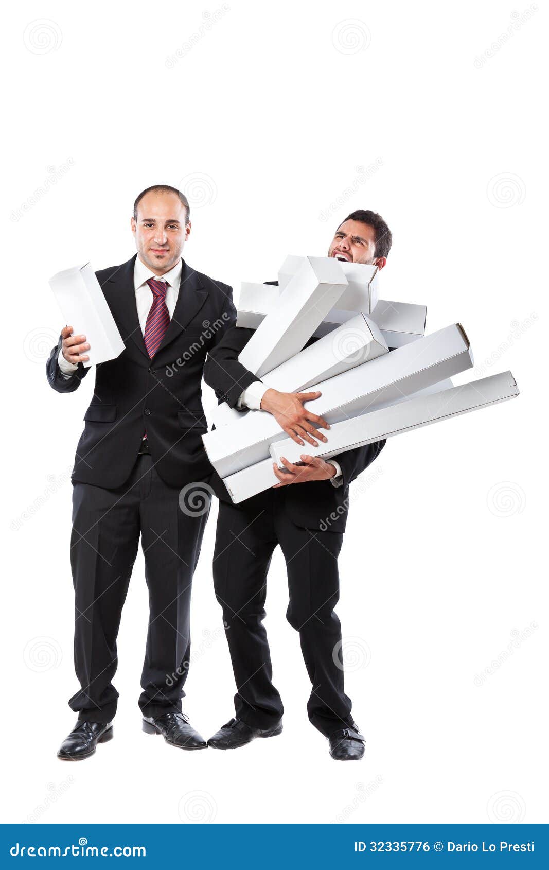 Help me with this boxes! stock photo. Image of people - 32335776