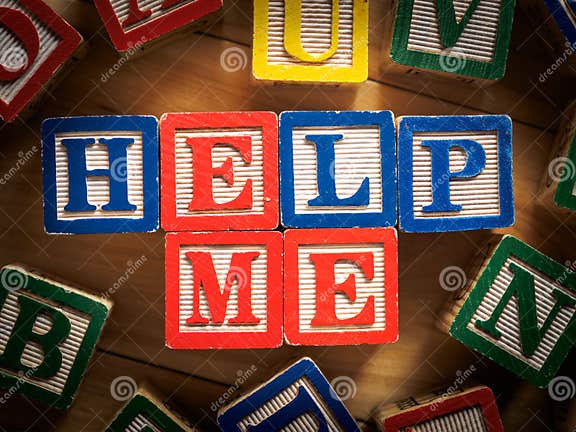 Help me stock image. Image of stress, blocks, problem - 37660379