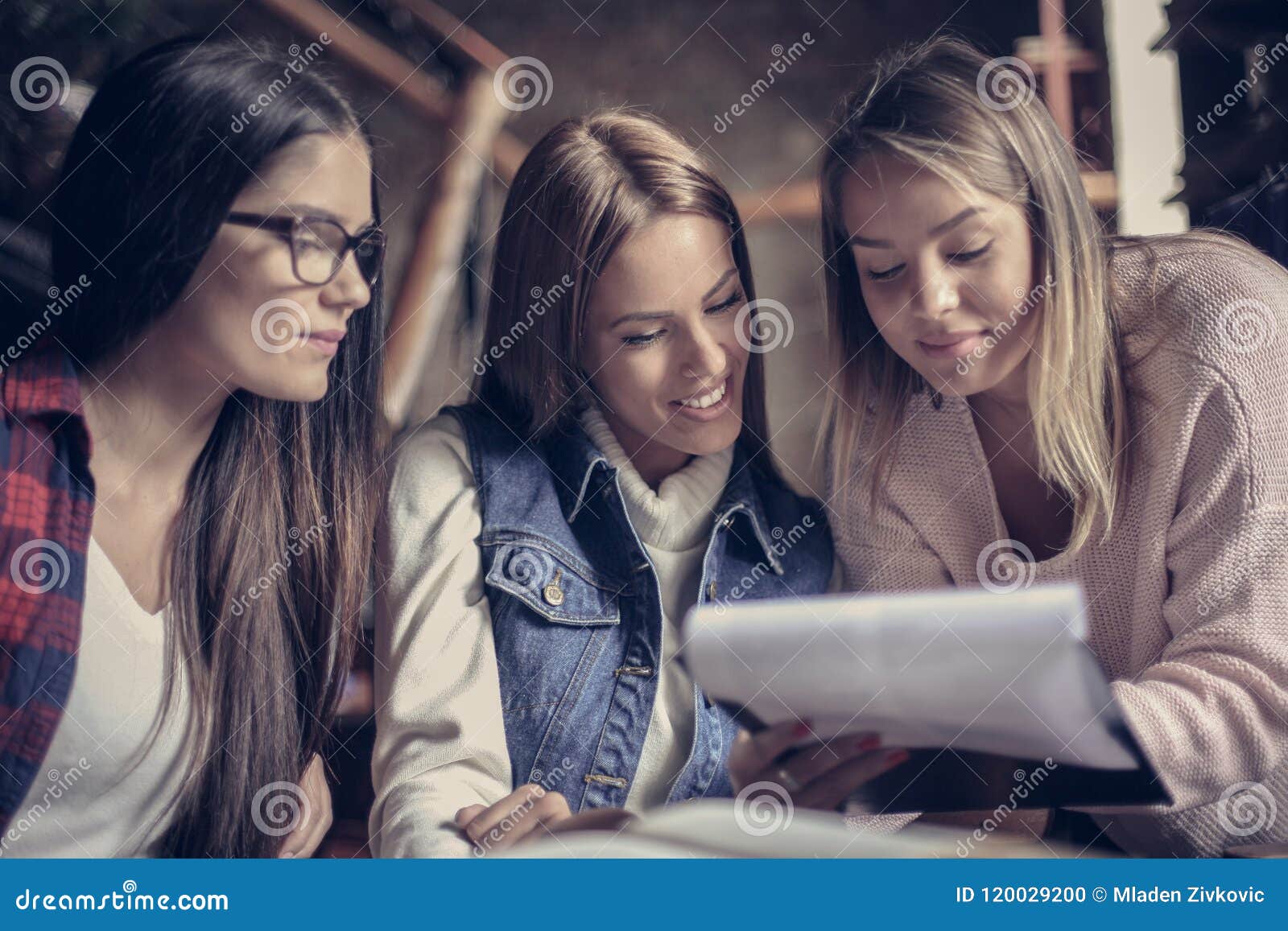 Help Me Girls about Learning. Stock Photo - Image of healthy, boks ...
